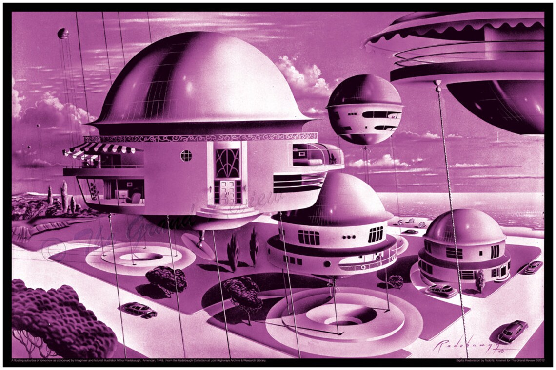 RADEBAUGH - Vintage Mid Century Futurism Print - Legendary Futurist ...