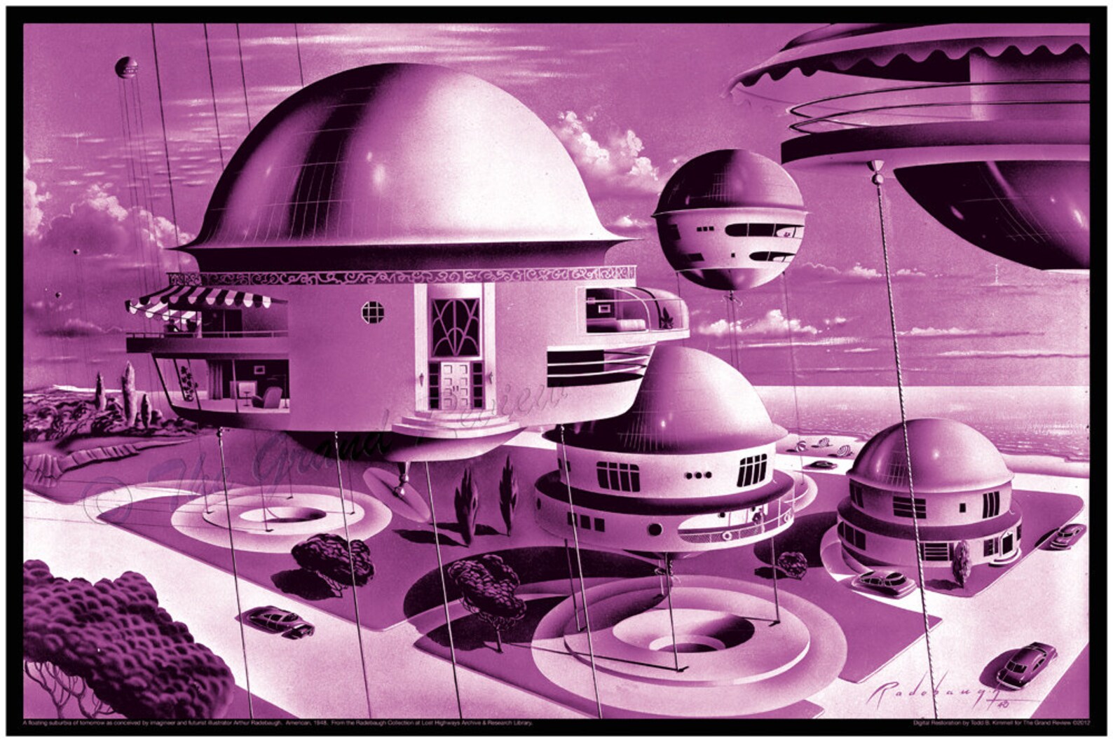 RADEBAUGH - Vintage Mid Century Futurism Print - Legendary Futurist ...