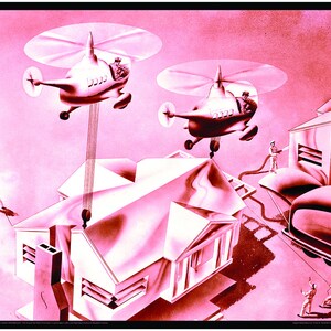 RADEBAUGH - Vintage Mid Century Futurism Print - Legendary Futurist ...