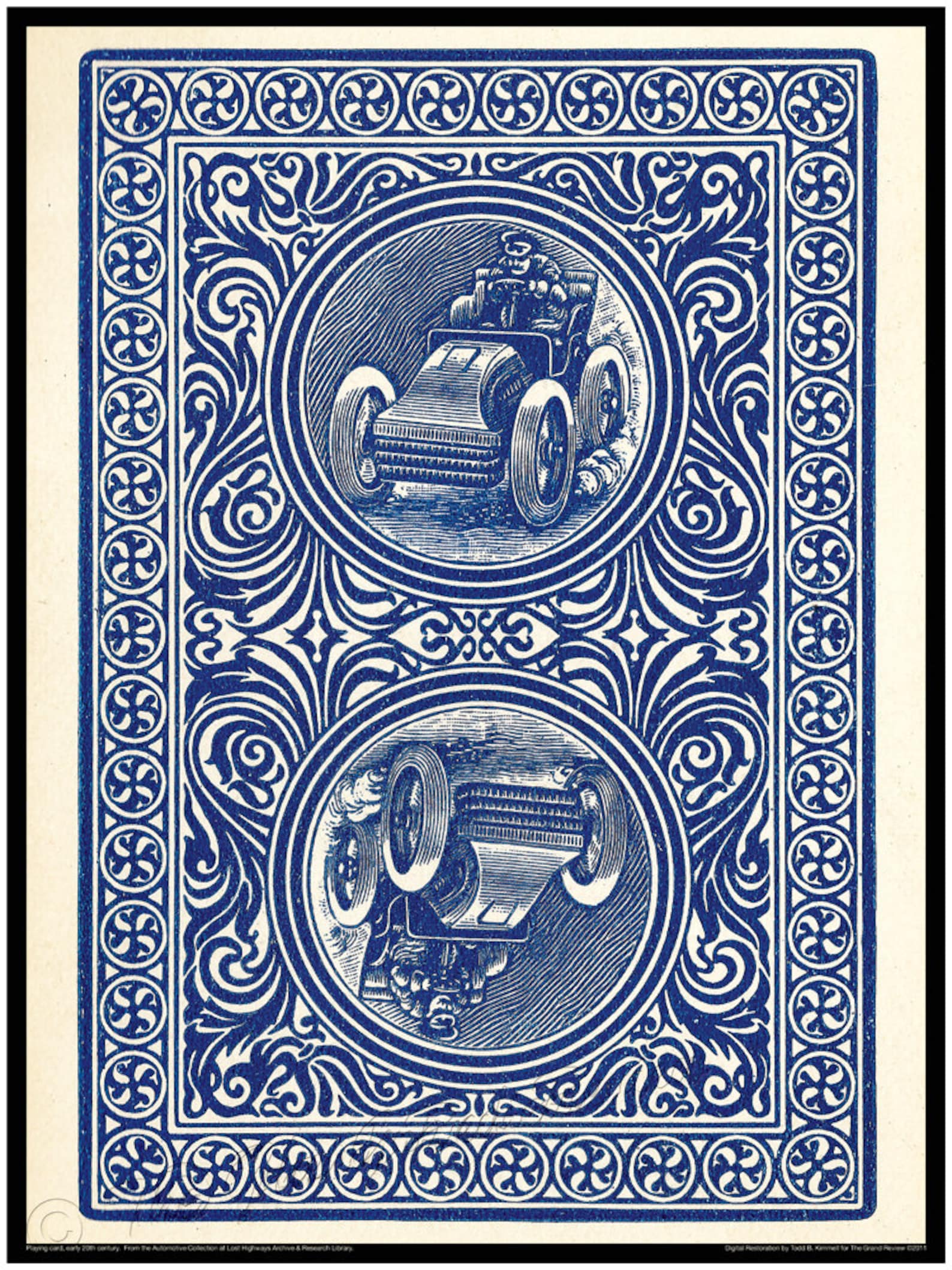 Antique Car Print - Early Auto Playing Card - Etsy