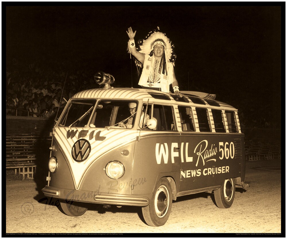 Vintage Car Print - Chief Halftown - the WFIL 23 Window VW Samba Bus - Etsy