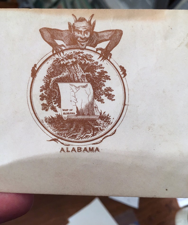 Civil War Print - Old Devil Secesh Embraces Alabama - From the Exhibit ...