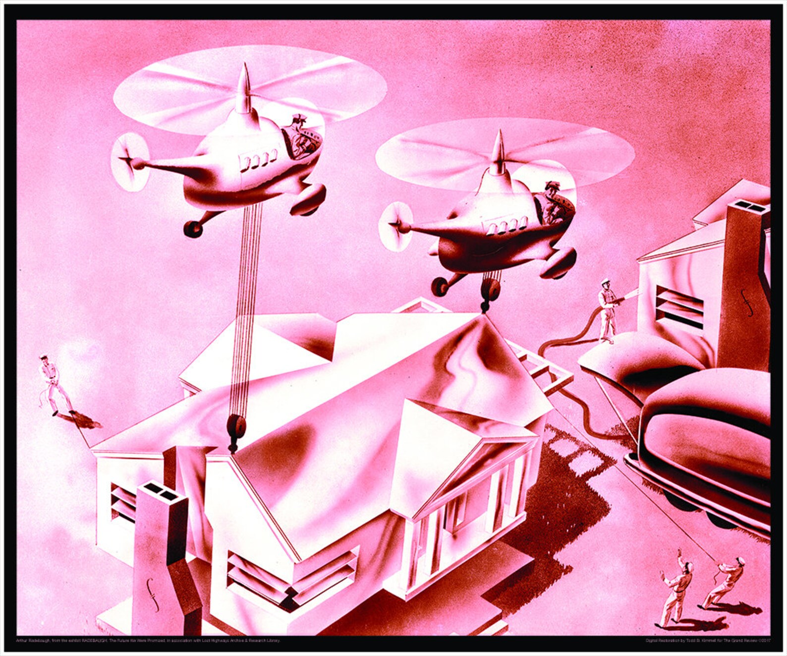 RADEBAUGH Vintage Mid Century Futurism Print Legendary Futurist ...