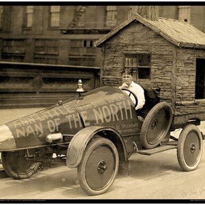 Antique Car Print - the Sunbeam Silver Bullet - Land Speed Record Race ...
