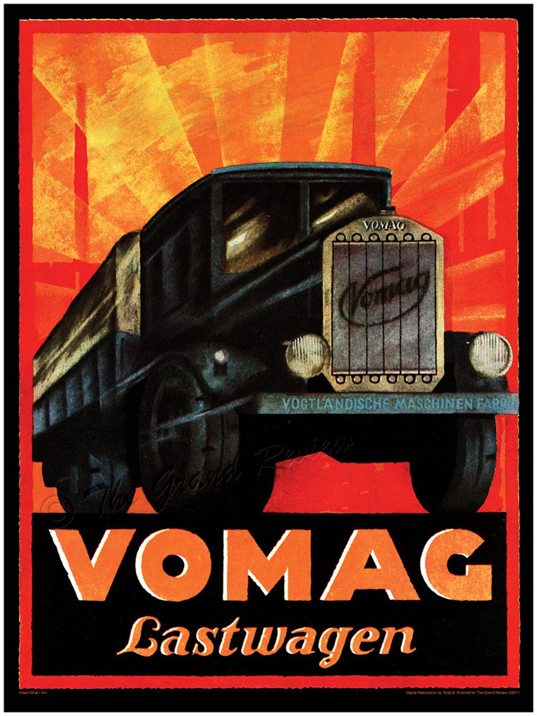 Antique Truck Print - German Truck - Vomag Lastwagen Circa 1930 ...