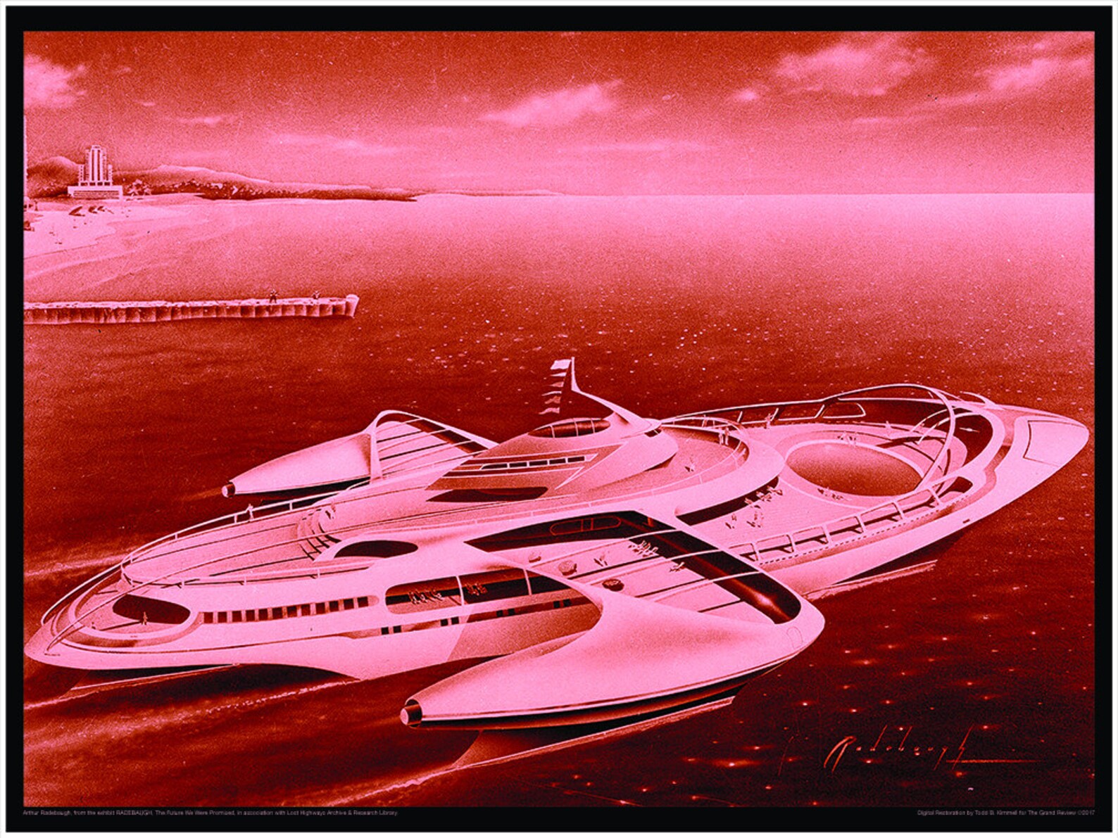 RADEBAUGH Vintage Mid Century Futurism Print Legendary Futurist ...