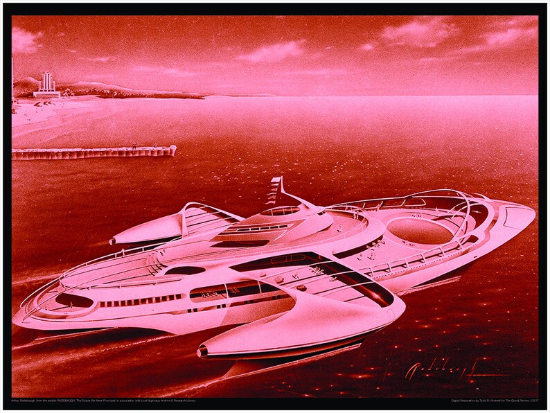 RADEBAUGH Vintage Mid Century Futurism Print Legendary Futurist ...