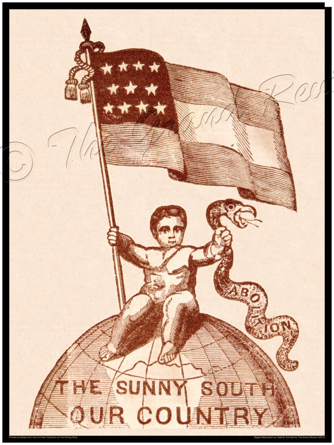 Civil War Print - Baby Secesh and the Real Confederate Flag - Choking ...