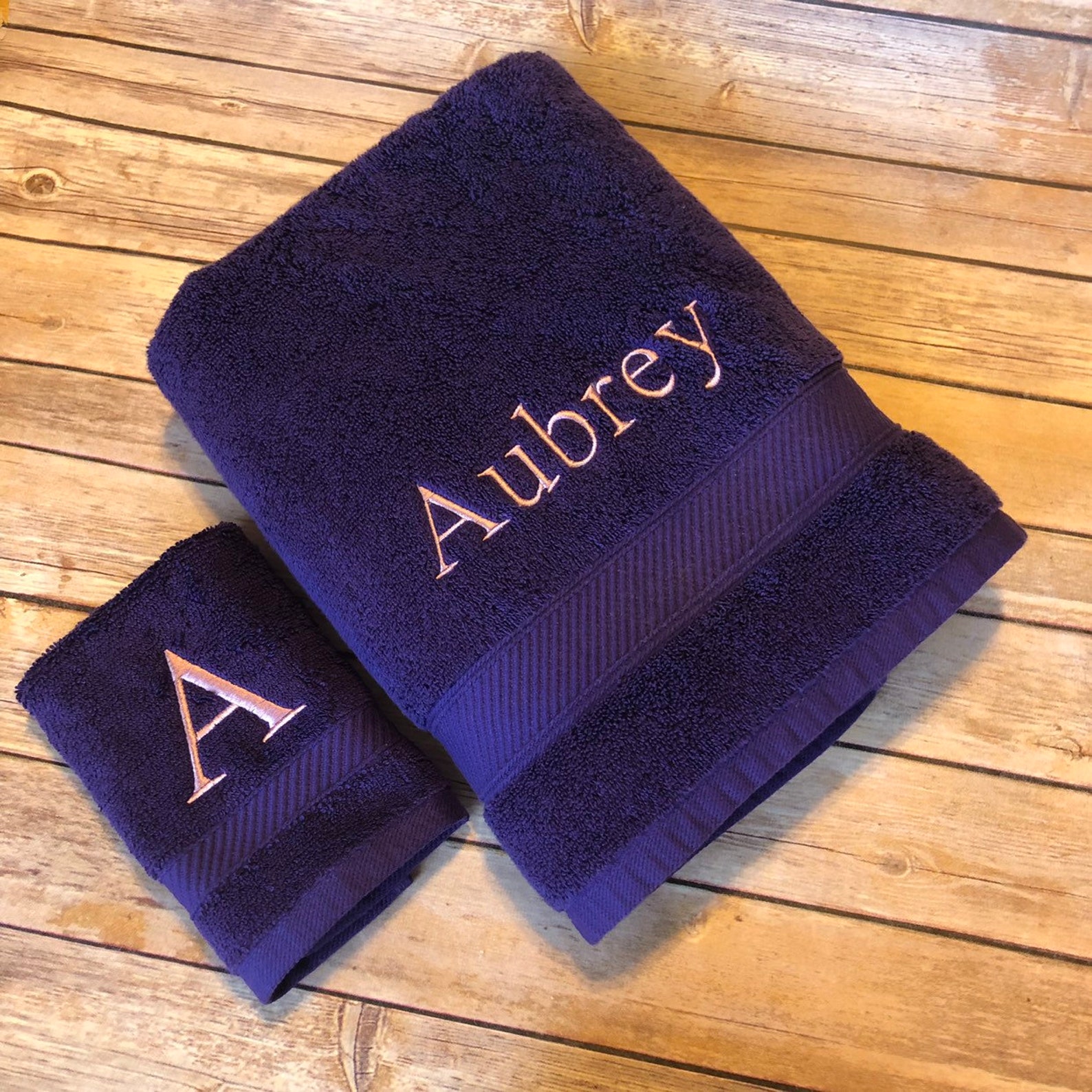 Embroidered Name Bath Towel: Personalized Cotton Towel Gift - Etsy