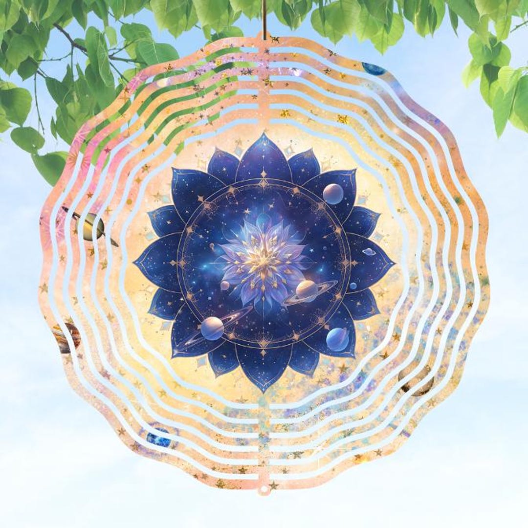 Wind Spinner Lotus Galaxy Clipart Bundle - Cosmic Designs for Sublimation and Crafting Digital ...