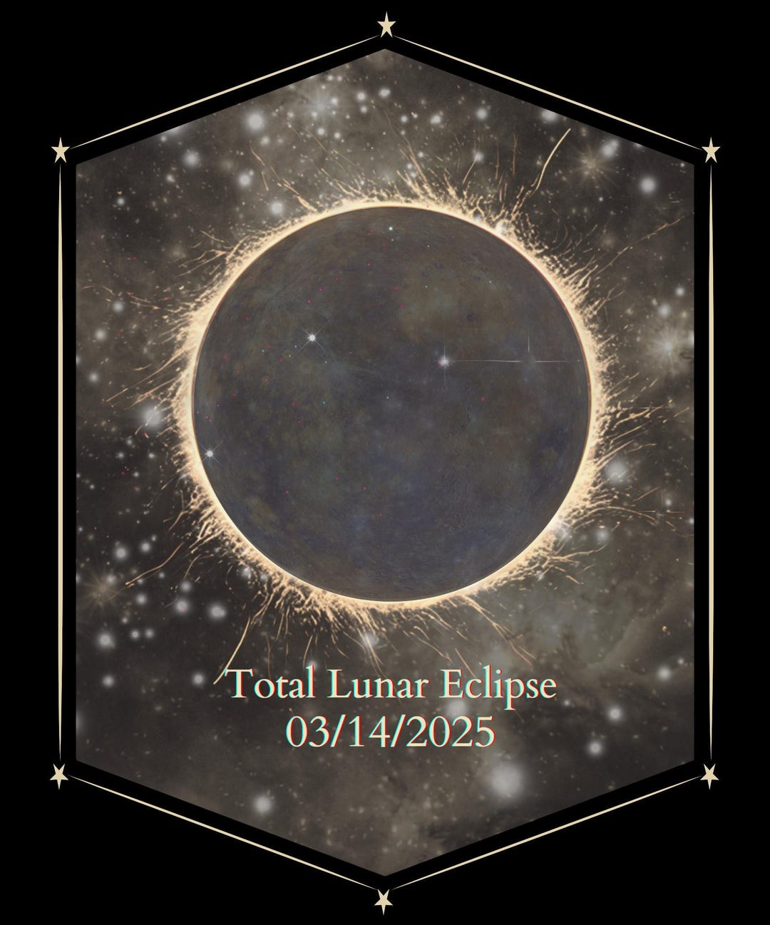 Total Lunar Eclipse 2025 Digital Download Clip Art PNG - Modern Cosmic ...
