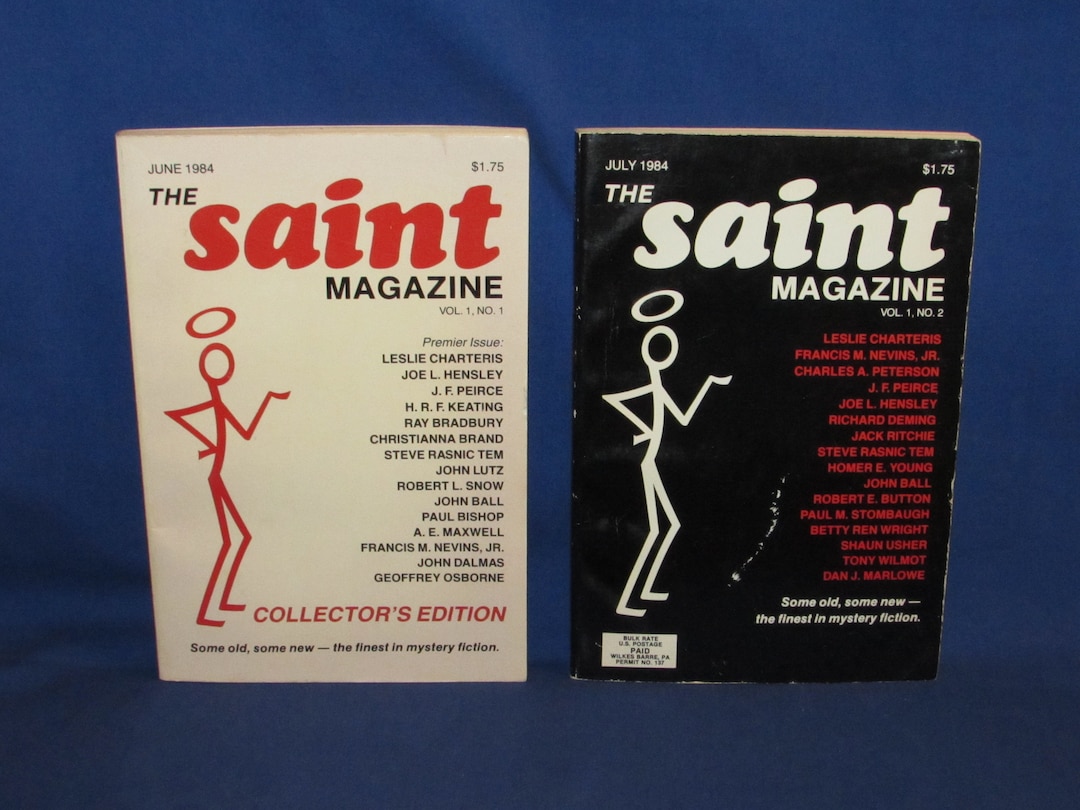 SAINT MAGAZINE Set of 2 Published June and July 1984 Finest in Mystery ...