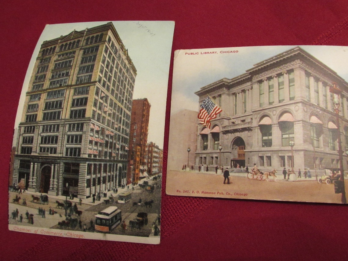 POSTCARDS ILLINOIS ANTIQUE Set of 9 German Photographs Free Shipping - Etsy