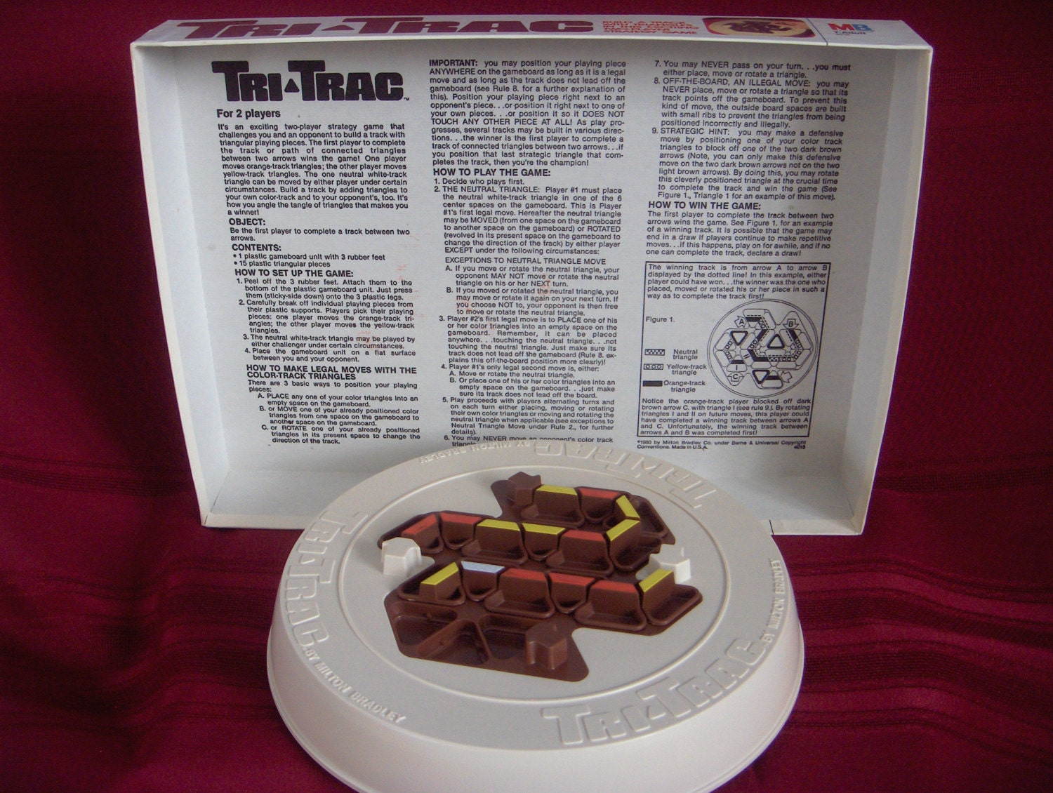 TRI TRAC Milton Bradley Board Game 1980 Tri-trac Vintage - Etsy