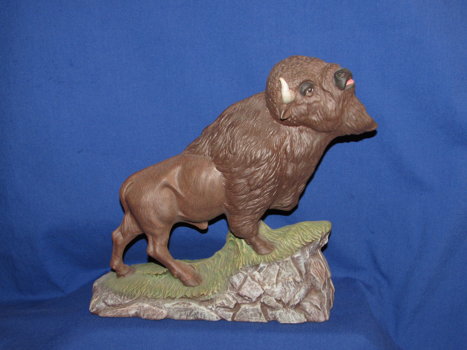 BUFFALO CERAMIC FIGURINE Hand Painted Free Shipping - Etsy