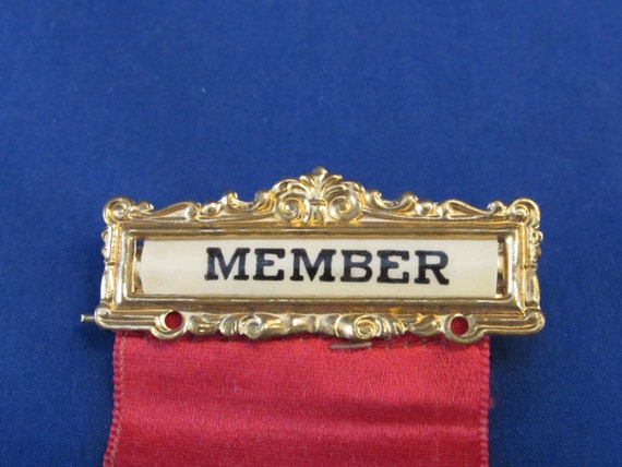 CATHOLIC MEMBER RIBBON 1950s Free Shipping - Gem