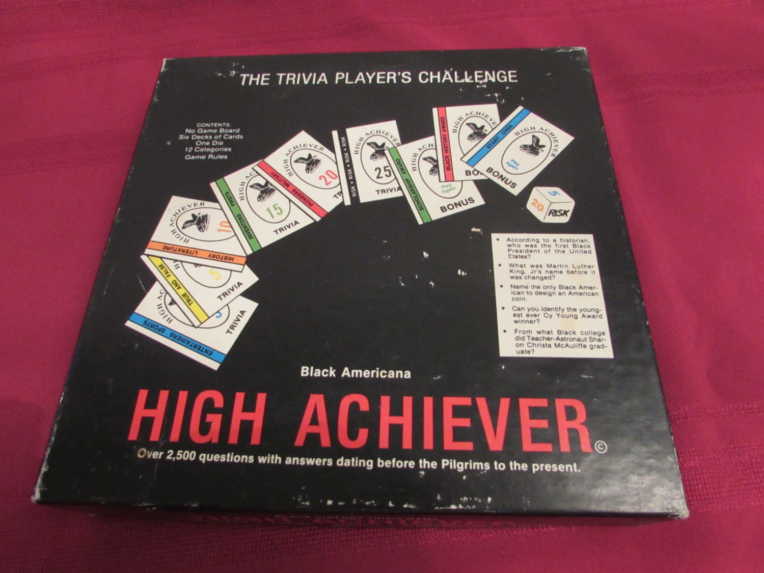 HIGH ACHIEVER GAME En-lite 1985 Black History Trivia Game Rare Find ...