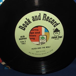 PETER PAN RECORDS Peter and the Wolf 1971 Record and Read Along Book Vintage - Etsy