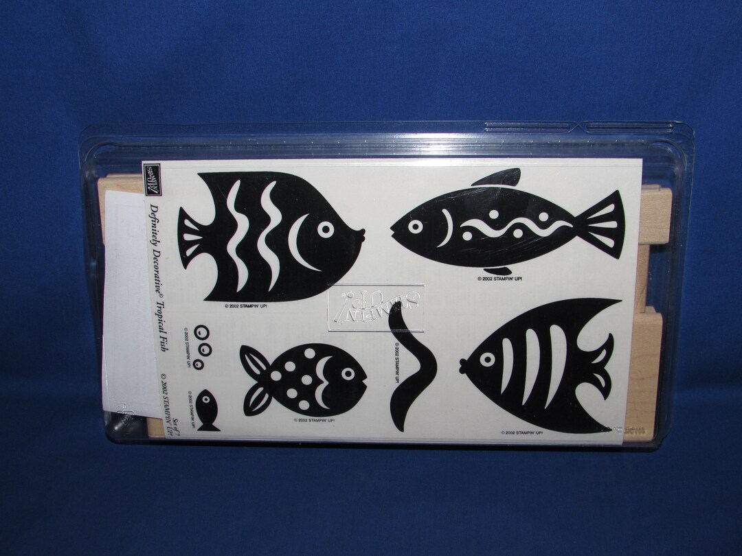 Stampin’ up TROPICAL FISH Stamps NIB 2002 Set of 7 - Etsy