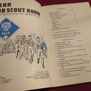 Bear CUB SCOUT BOOK 1981 Boy Scouts Free Shipping - Etsy