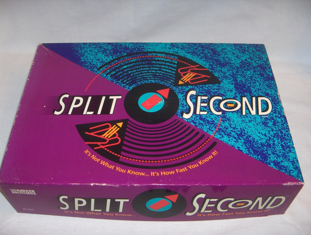 SPLIT SECOND GAME 1992 Parker Brothers Free Shipping - Etsy
