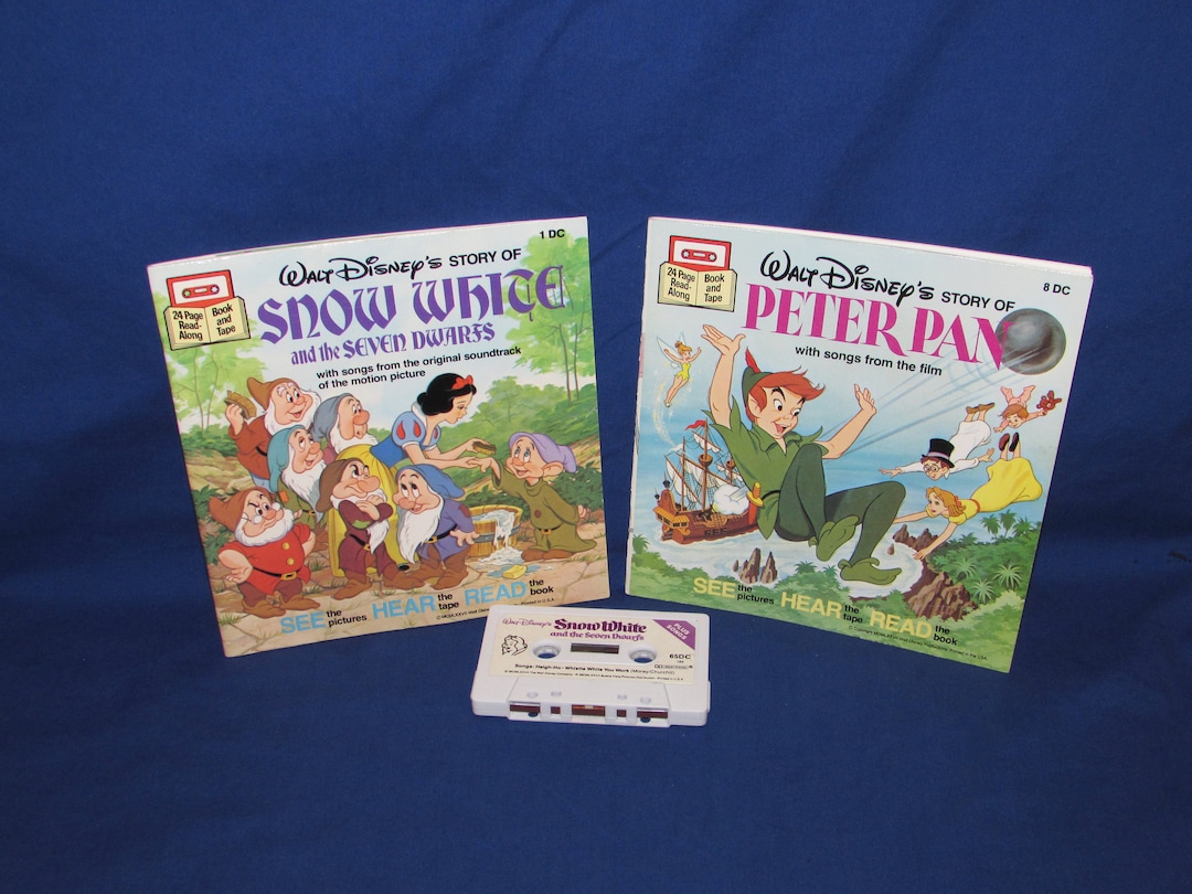 WALT DISNEY STORYTELLER Books and Cassette Tape 1977 Snow White and ...