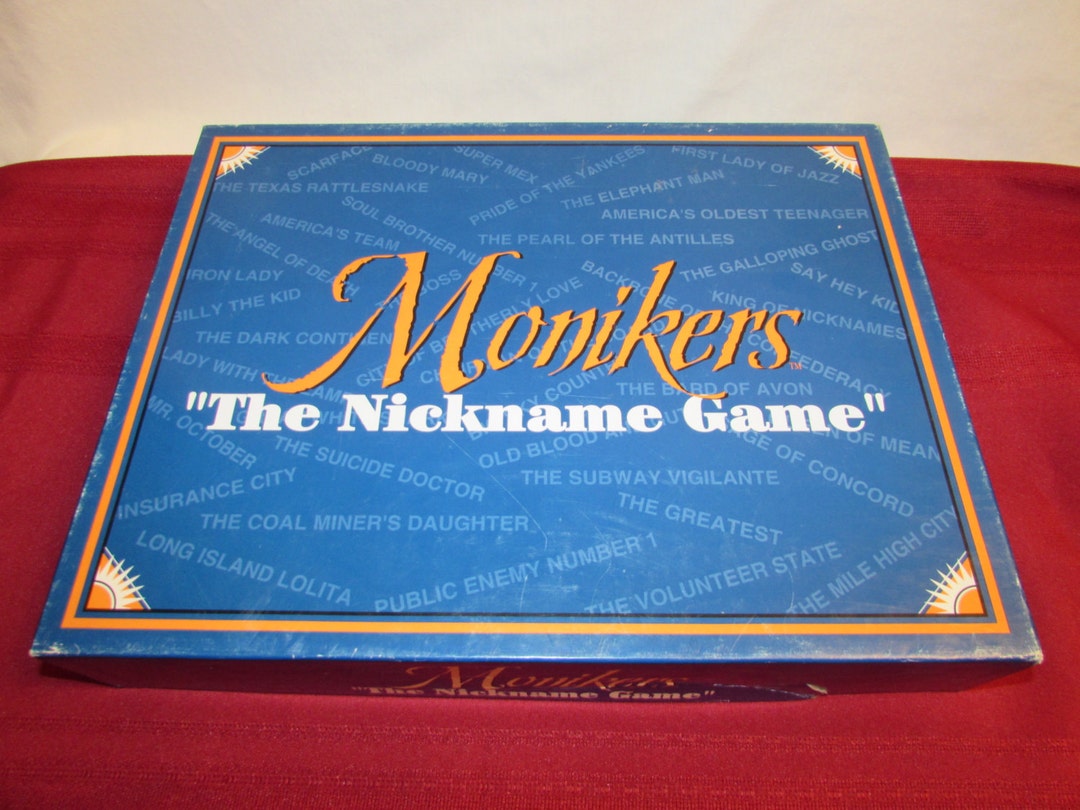 MONIKERS GAME 1994 the Nickname Game Vintage - Etsy