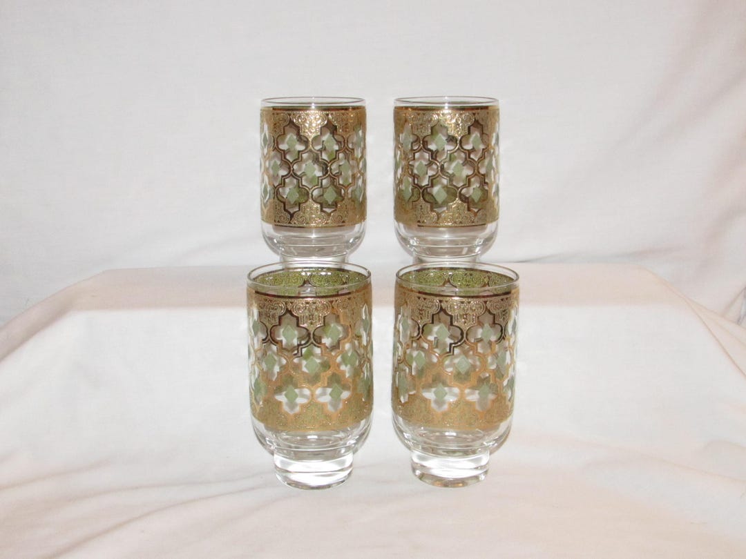 CULVER VALENCIA Footed Highball Glasses 1960s Set of 4 Free Shipping - Etsy