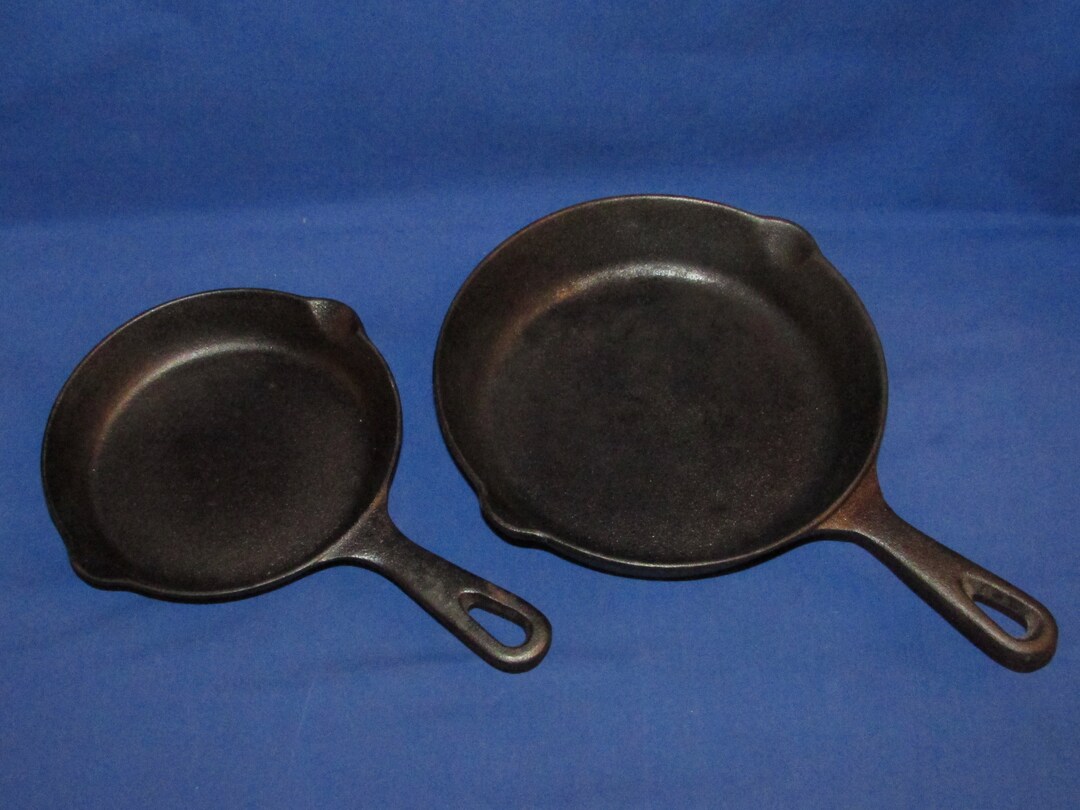 CAST IRON SKILLETS Set of 2 Philippe Richard Free Shipping - Etsy