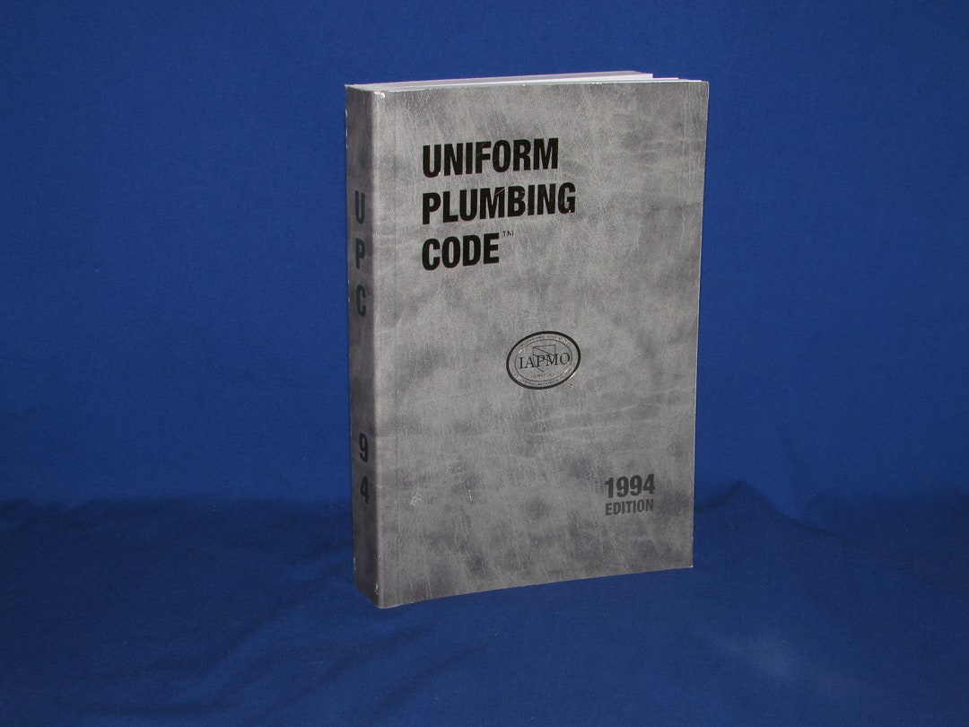 UNIFORM PLUMBING CODE Book 1994 Edition Free Shipping - Etsy