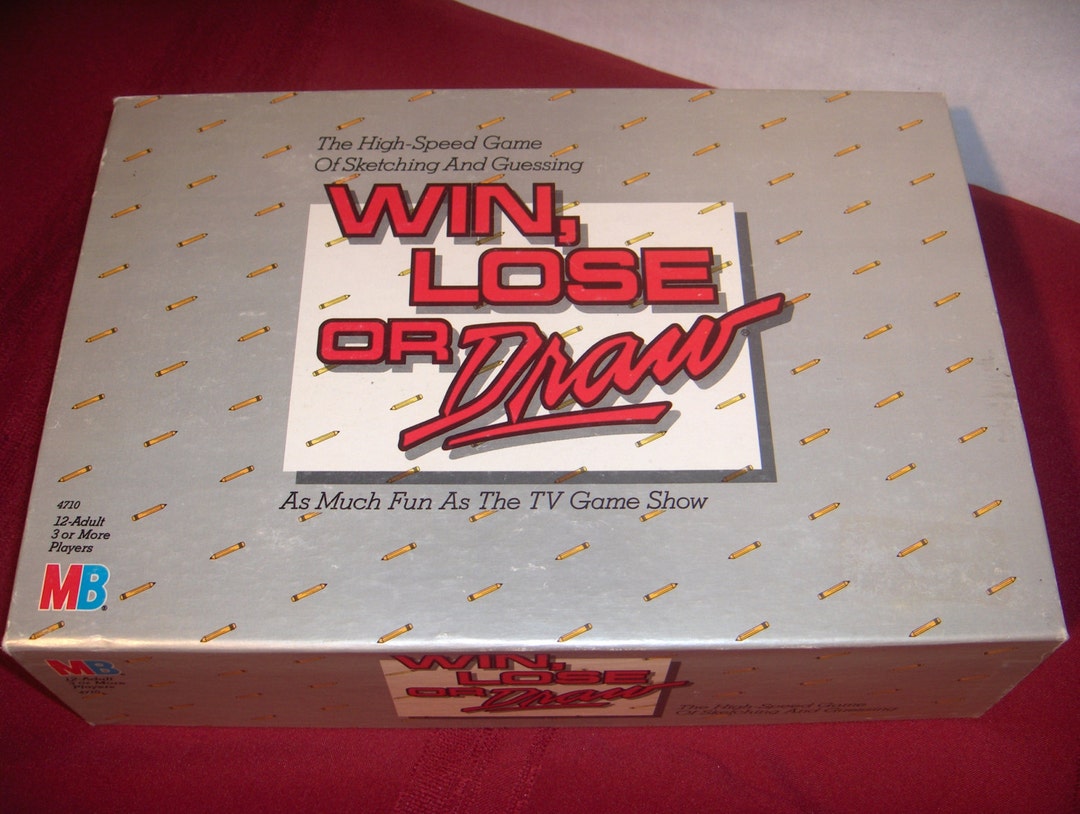 WIN LOSE or DRAW High Speed Game of Sketching and Guessing 1987 Vintage ...