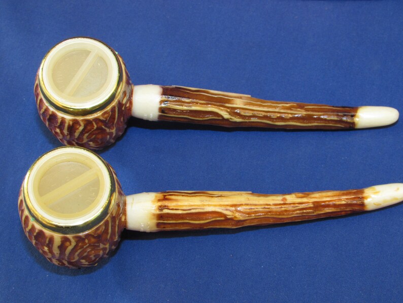 MISSOURI STAG HORN Pipe Salt and Pepper Shaker Set Vintage Souvenir ...