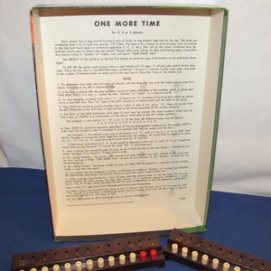 ONE MORE TIME Game Milton Bradley 1967 Fine Edition Vintage - Etsy