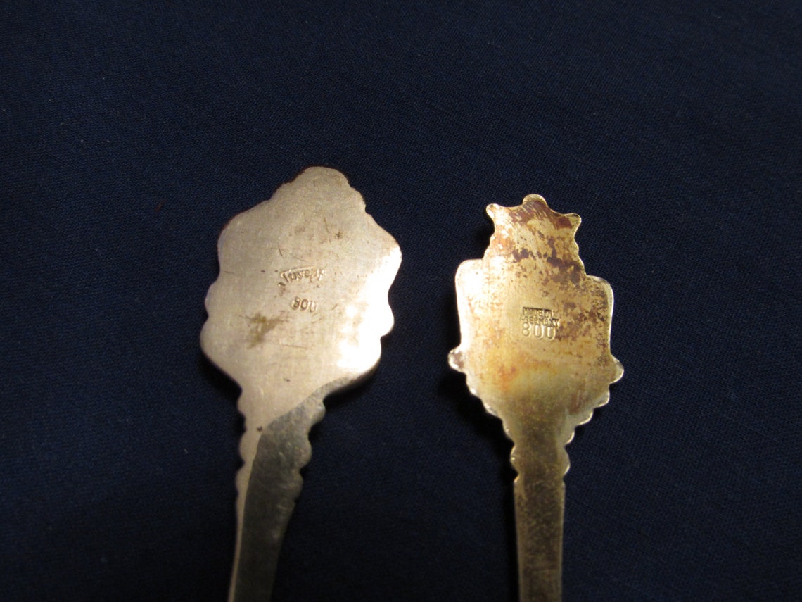 COLORADO SKI AREAS Souvenir Solid Silver Spoons Set of 2 From ...