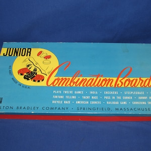 JUNIOR COMBINATION BOARD Game 1905 Milton Bradley Free Shipping - Etsy