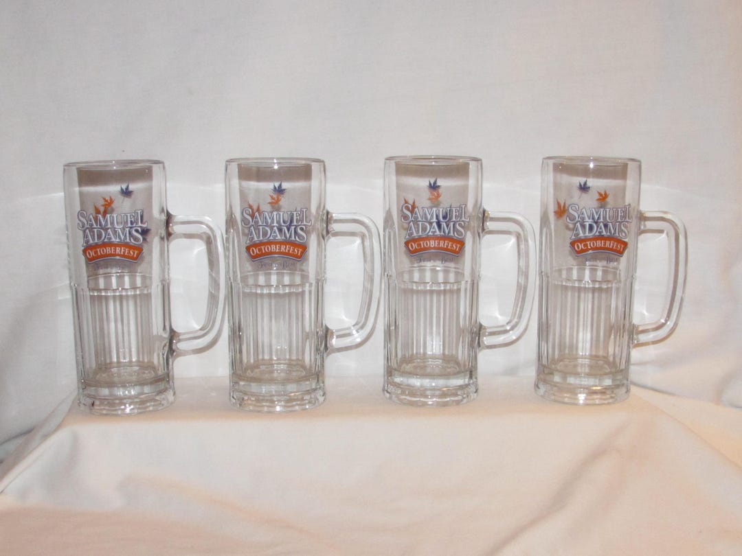 SAMUEL ADAMS Oktoberfest Mugs 20 Oz Heavy Glass Breweriana Set of 4 ...