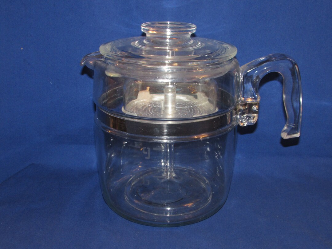 PYREX FLAMEWARE PERCOLATOR 9 Cup Coffee Stovetop 7759 Free Shipping - Etsy