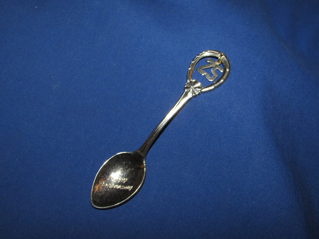 SOUVENIR SPOON 25th Anniversary 1970s Free Shipping - Etsy