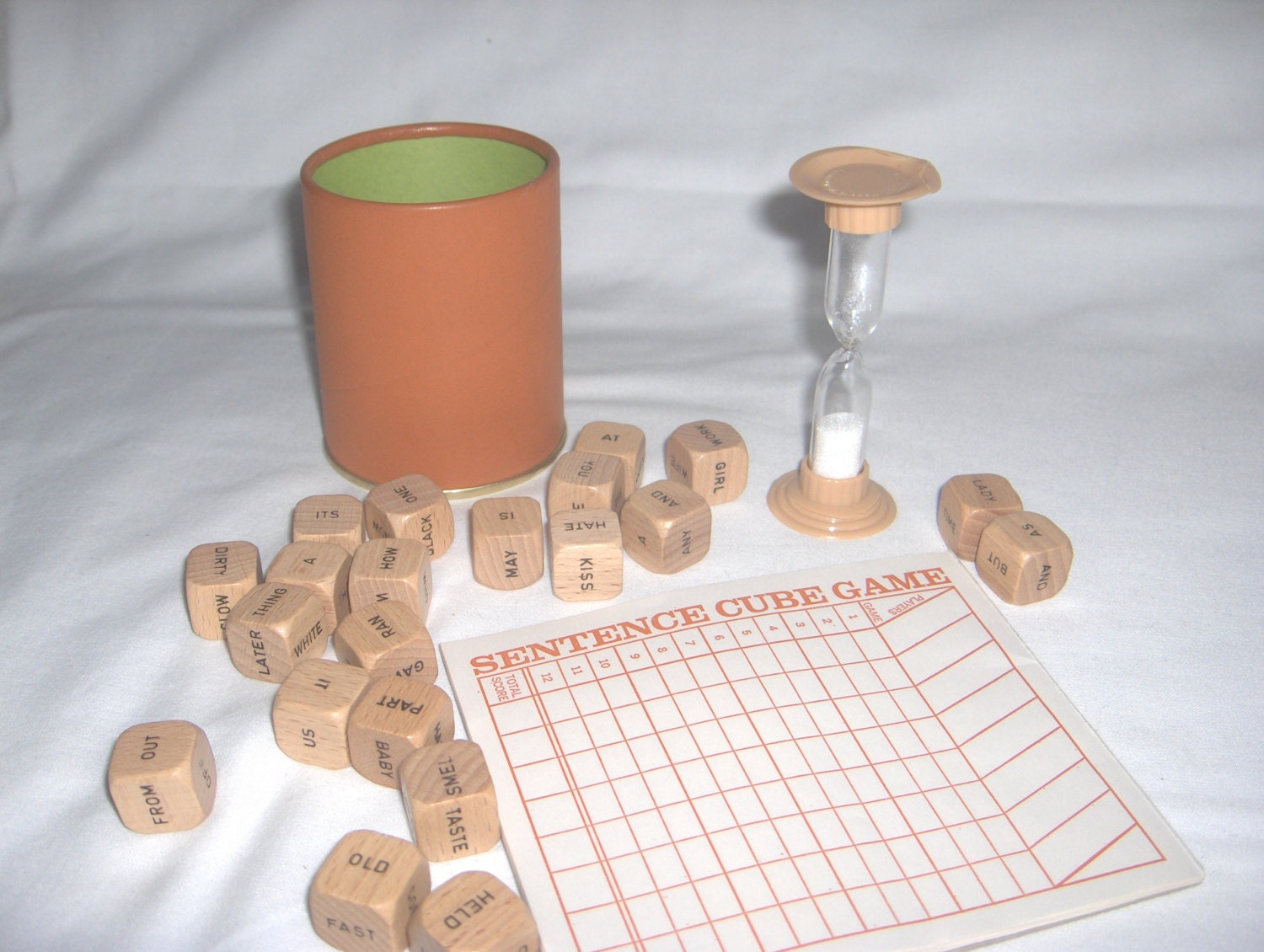 SCRABBLE SENTENCE CUBE Game 1971 Selchow and Righter Company - Etsy