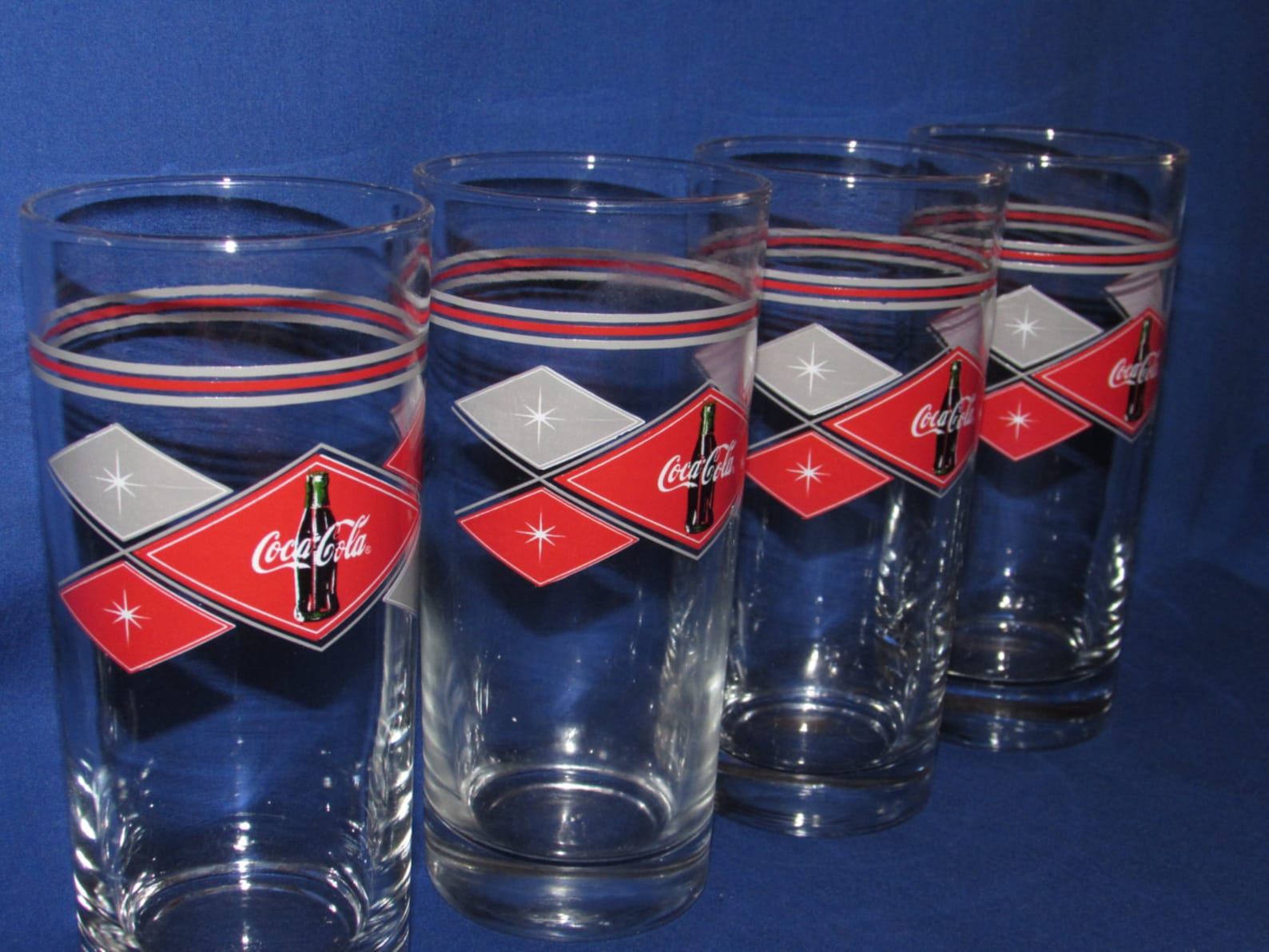 COCA-COLA GLASSES Set of 4 Rare Find Anchor Hocking Free - Etsy