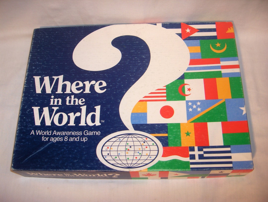 WHERE in the WORLD GAME by Aristoplay A Game of World Awareness 1986 - Etsy