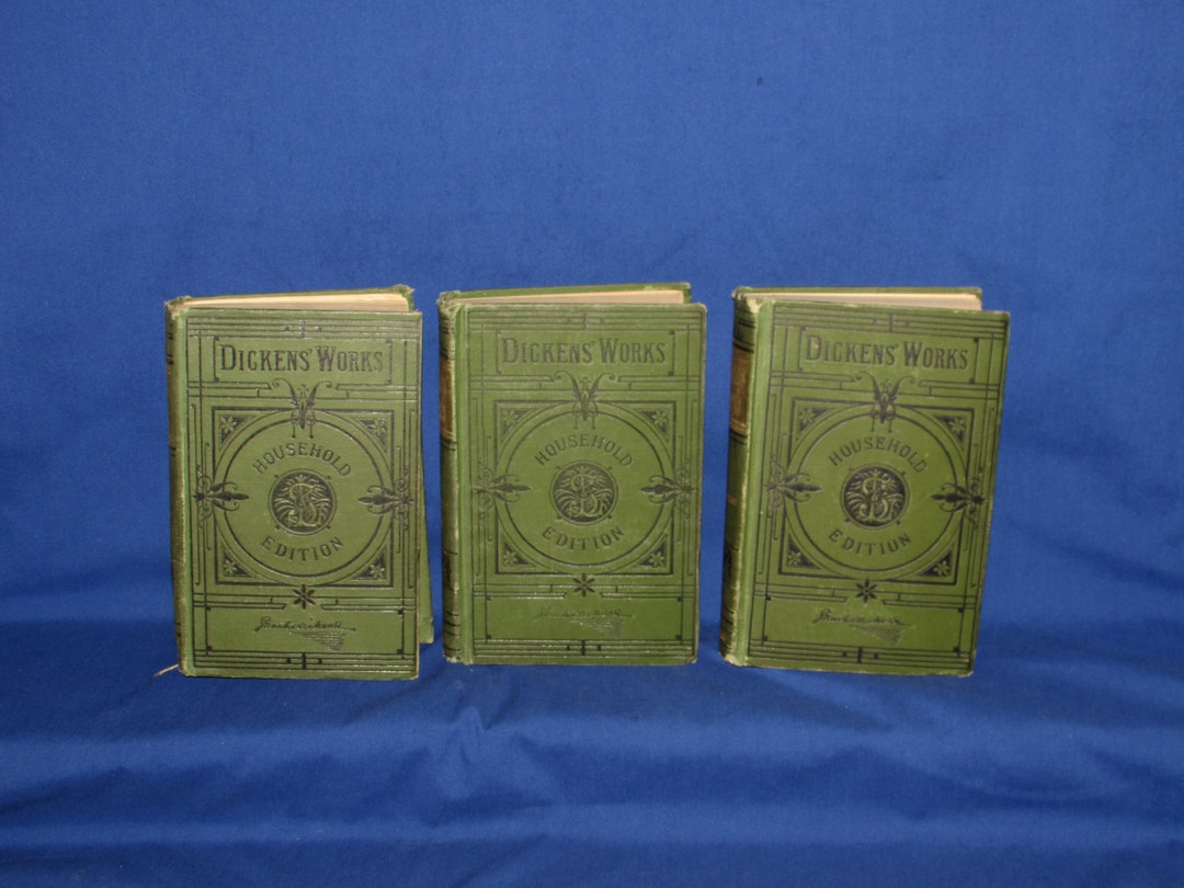 DICKENS WORKS Household Edition 1877 Set of 3 Books 1870s Free Shipping ...