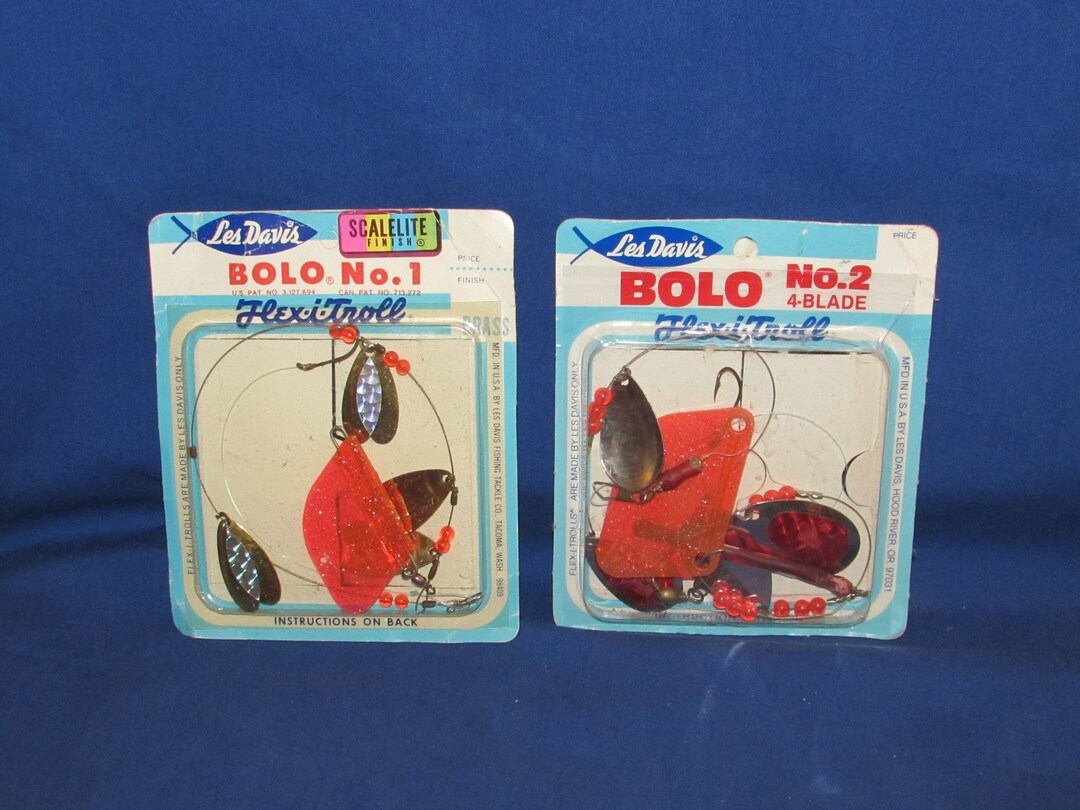 LES DAVIS Flex-i-troll Lures 1970s Set of 2 - Etsy