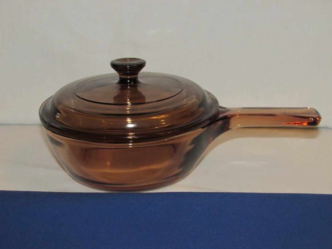 VISIONS 0.5 LITER SAUCEPAN Amber by Corning With Lid Corningware ...