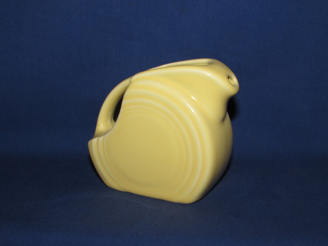 FIESTA WARE Mini Disk Cream Pitcher Yellow Homer Laughlin Fiestaware - Etsy