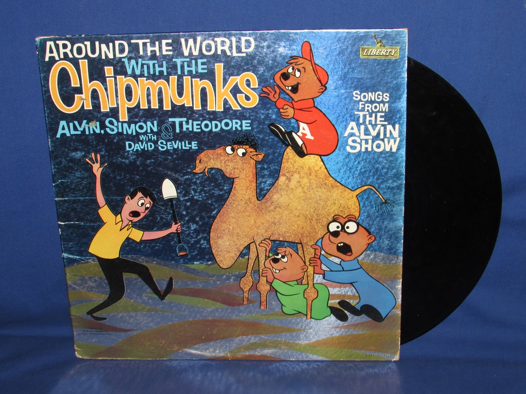 Chipmunks AROUND THE WORLD Record 1961 Liberty Records Vintage Vinyl ...