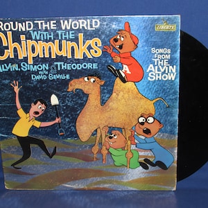 Chipmunks AROUND THE WORLD Record 1961 Liberty Records Vintage Vinyl ...