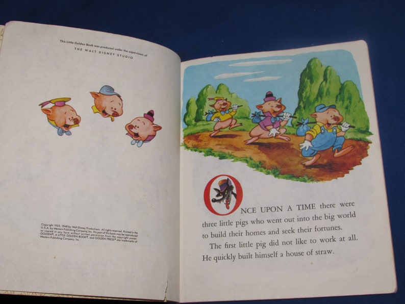 LITTLE GOLDEN BOOK Walt Disney’s Three Little Pigs 1953 - Etsy