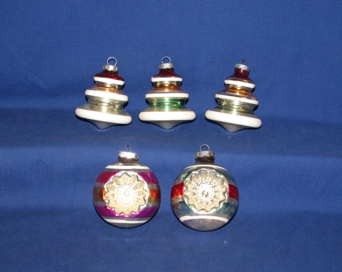 SHINY BRITE ORNAMENTS Specialty Shapes 1950s Set of 5 Free Shipping - Etsy