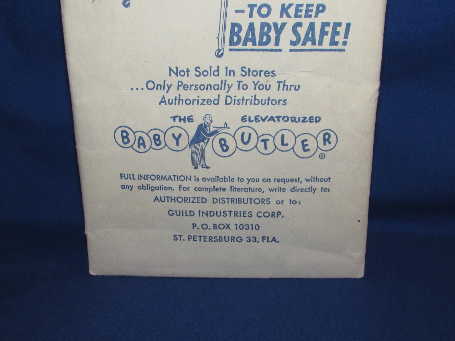 BABY BUTLER BAG 1950s Guild Industries Nursery Unique | Etsy